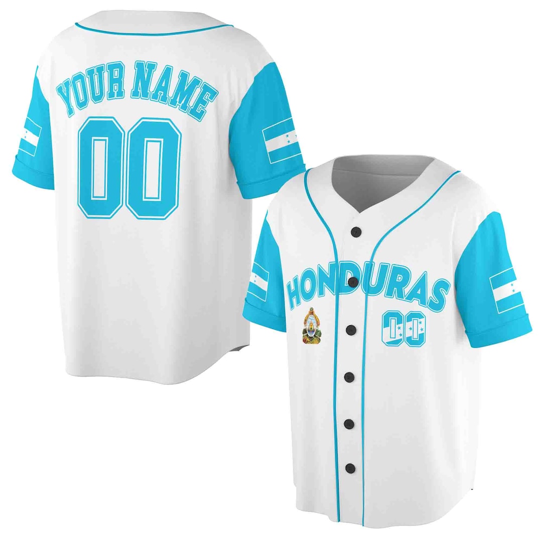 Custom Name Number Honduras Flag Honduras Coat of Arms 3D Baseball ...