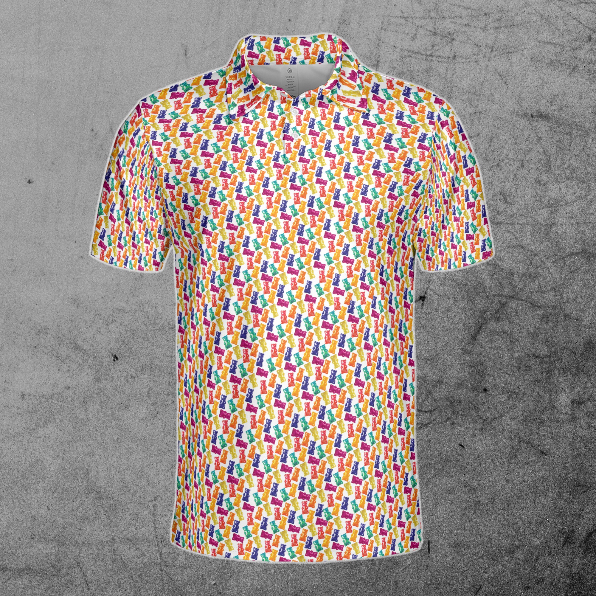 Funny Gummy Colorful Bear Gift Golf Men's Polo Shirt S-5XL - Etsy