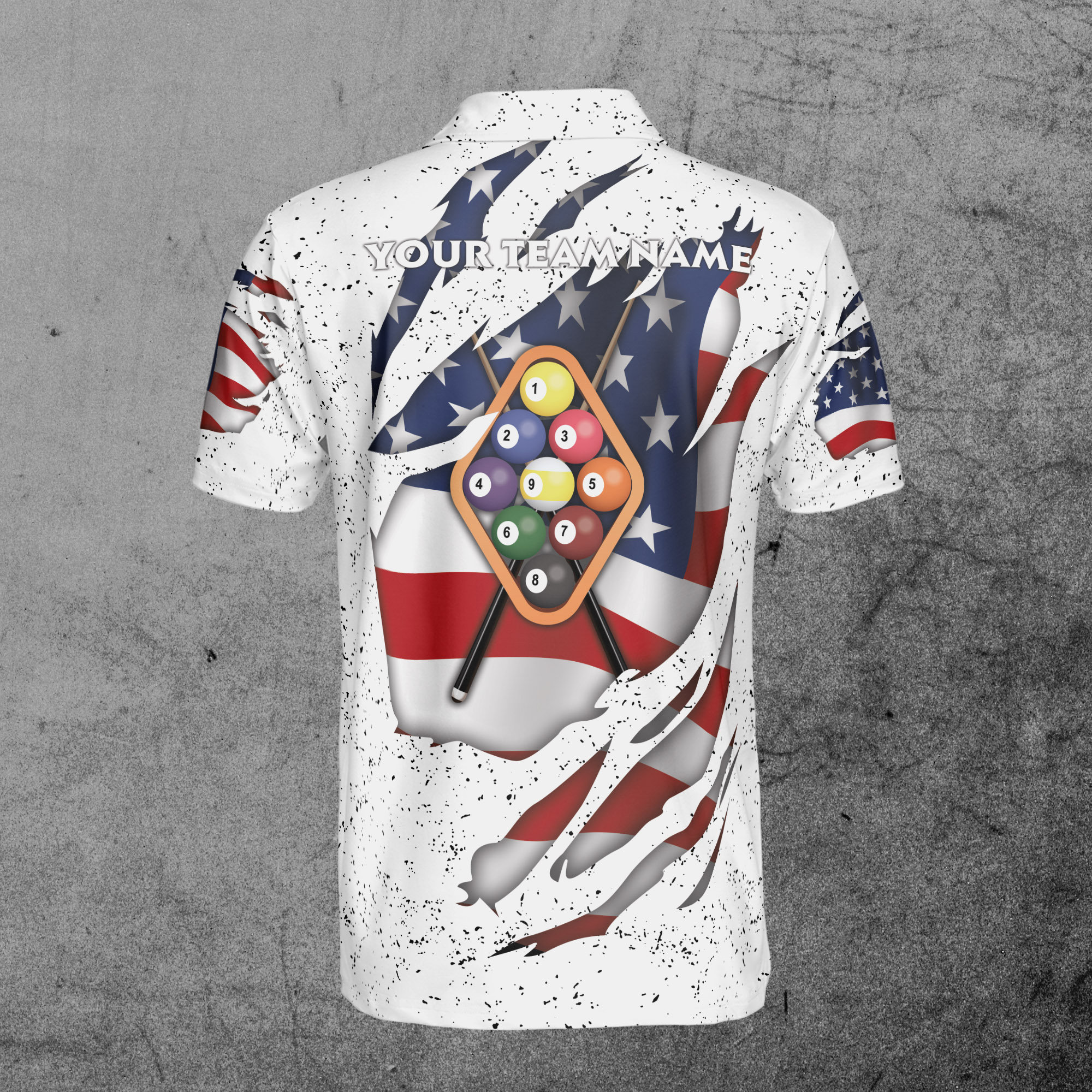 Custom Billiard 9 Ball Pool White Men Shirts, Billiard Team Polo Shirt ...