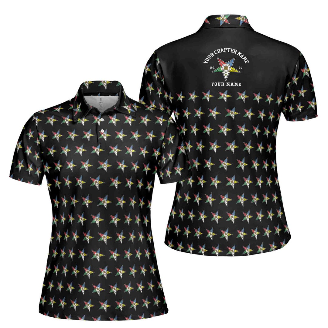 Custom OES Order of the Eastern Star Masonic Multi-color Women Polo ...