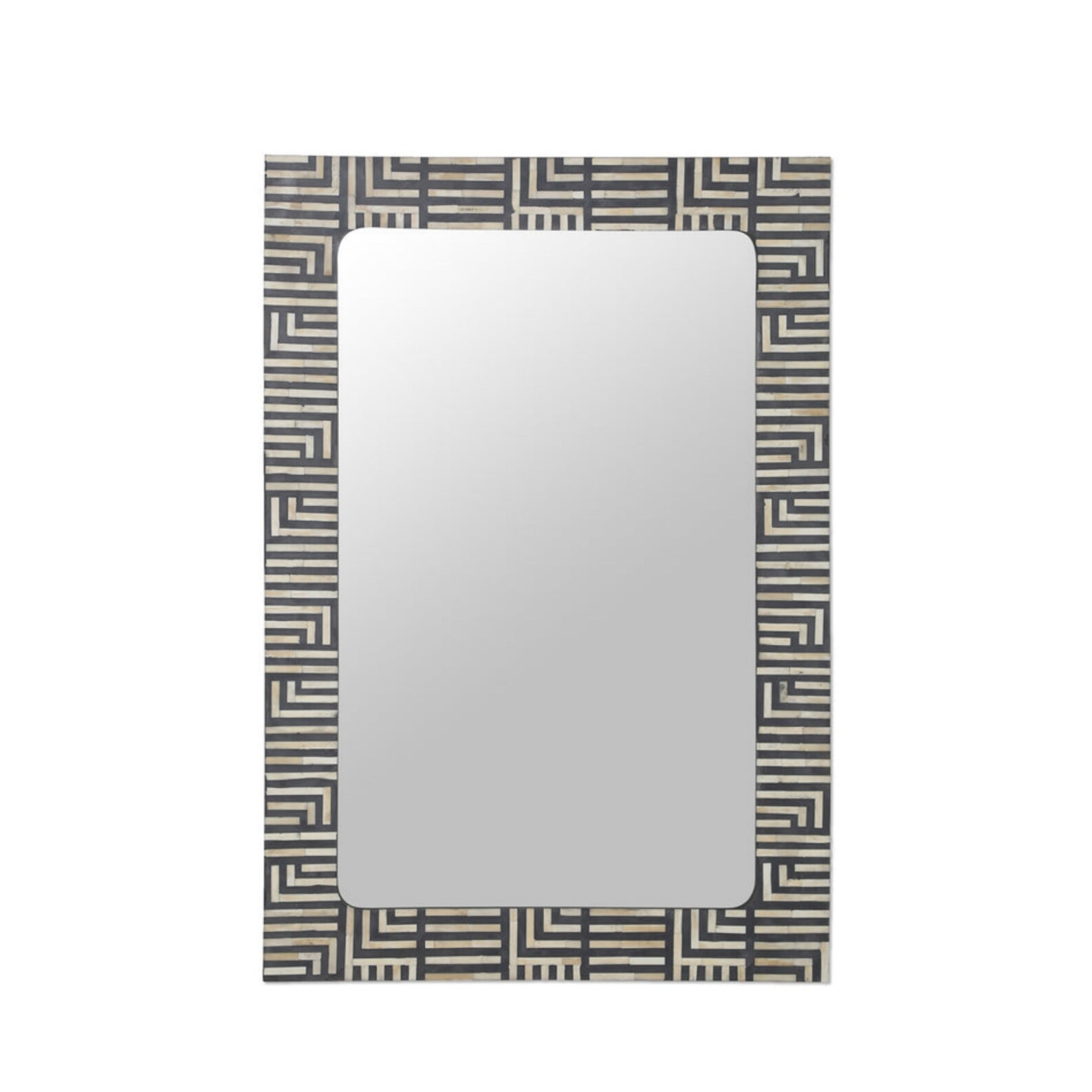 Bone Inlay Mirror , Striped Bone Inlay Wall Mirror , Modern Pattern ...