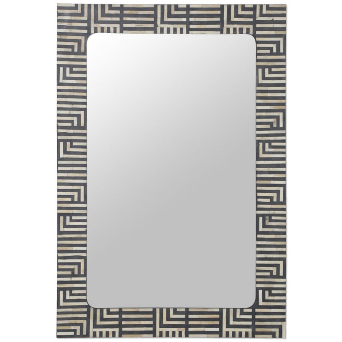 Bone Inlay Mirror , Striped Bone Inlay Wall Mirror , Modern Pattern ...