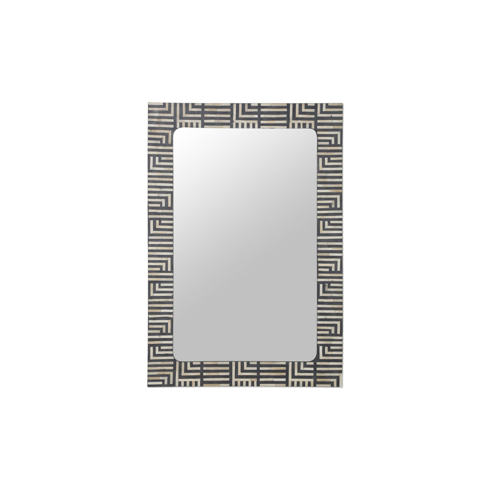 Bone Inlay Mirror , Striped Bone Inlay Wall Mirror , Modern Pattern ...