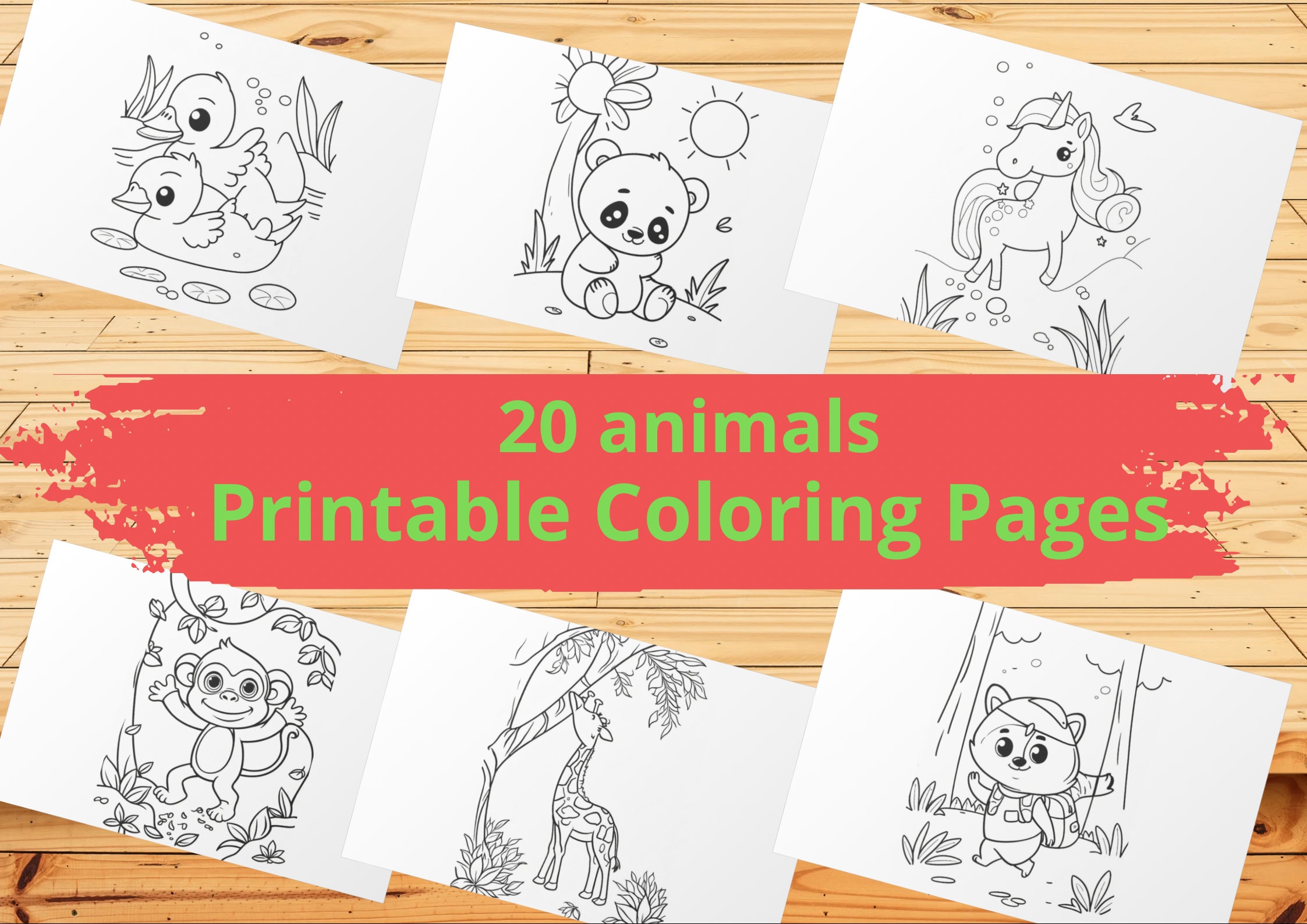 20 Fun Coloring Pages, Kids Coloring Book, Printable Coloring ...