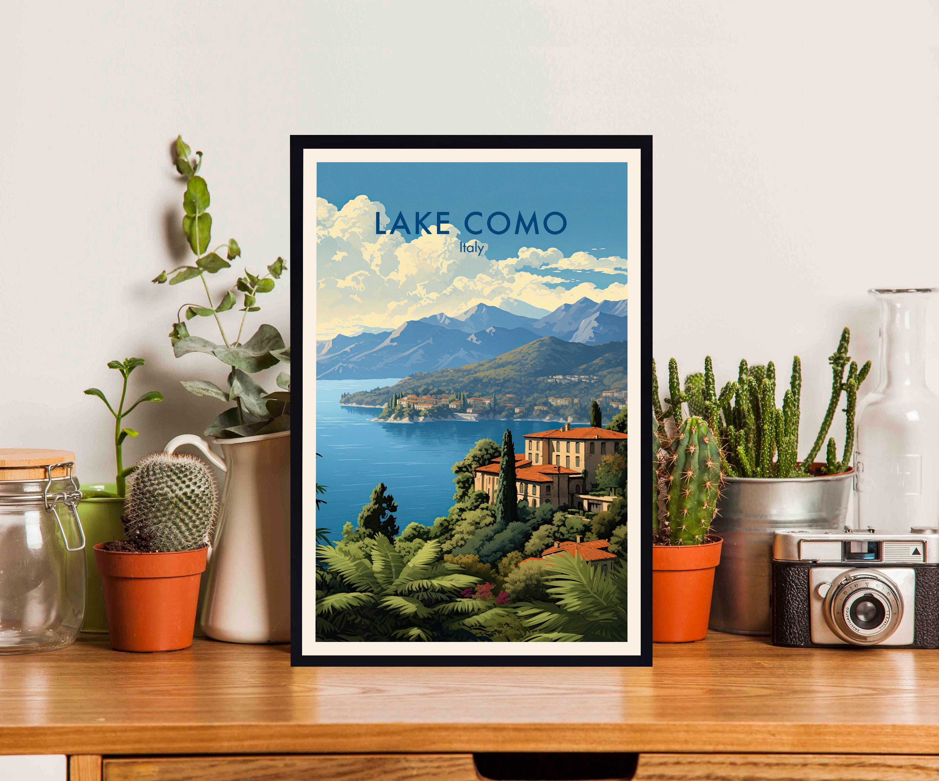 Lake Como Print Lake Como Poster Italy Travel Italy Poster - Etsy