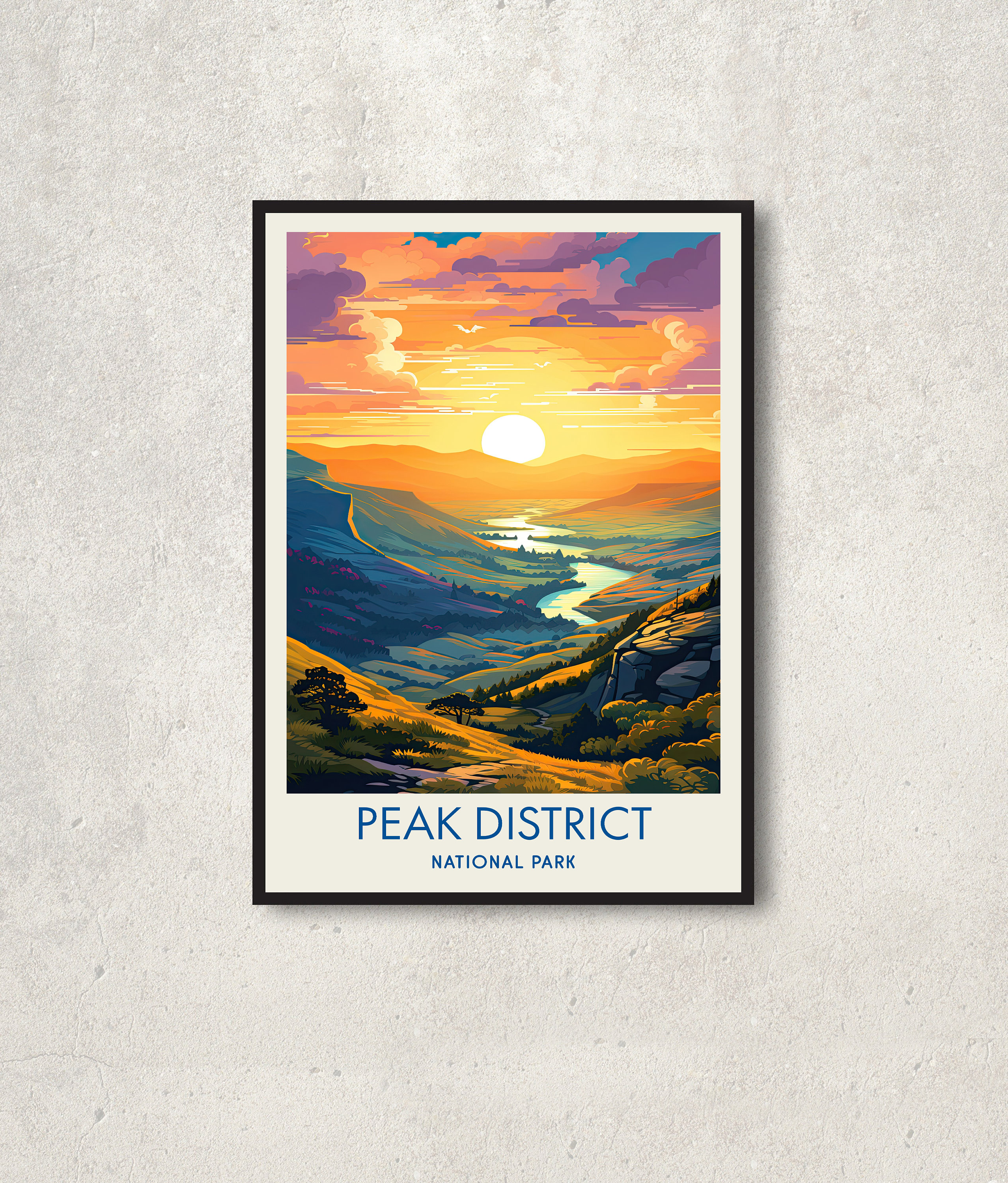 Peak District Poster National Park Poster Peak District - Etsy