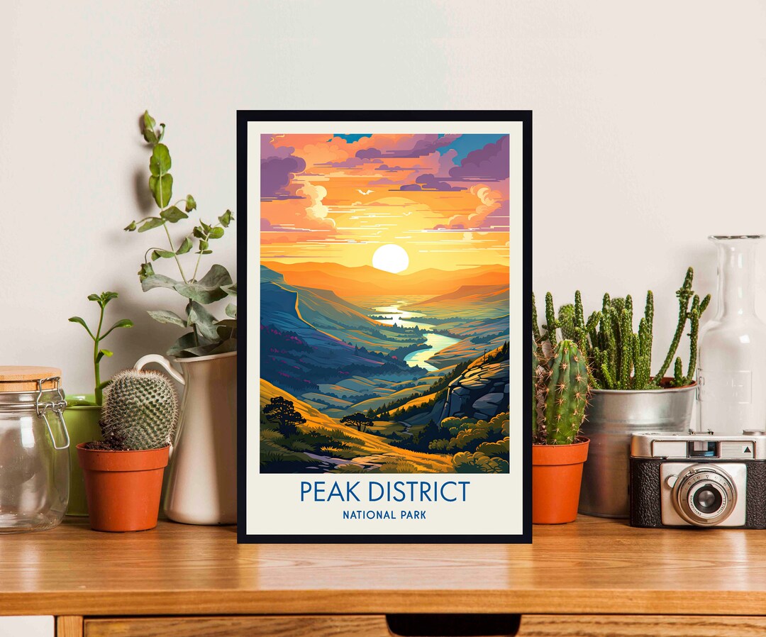 Peak District Poster National Park Poster Peak District - Etsy