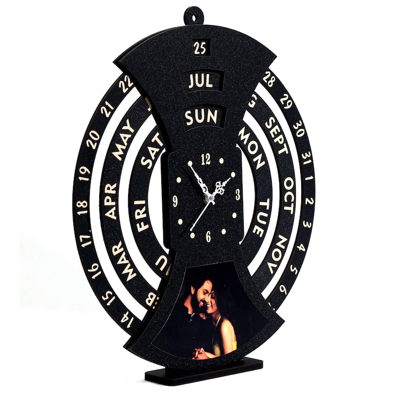 Personalized Photo Wooden Life Time Calendar With Clock,wall Art,wall ...