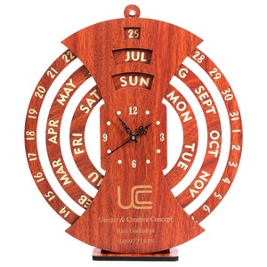 Personalized Photo Wooden Life Time Calendar With Clock,wall Art,wall ...