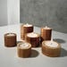 Handmade Oak & Ash Wood Tea Light Holder | Scandinavian Design - Etsy