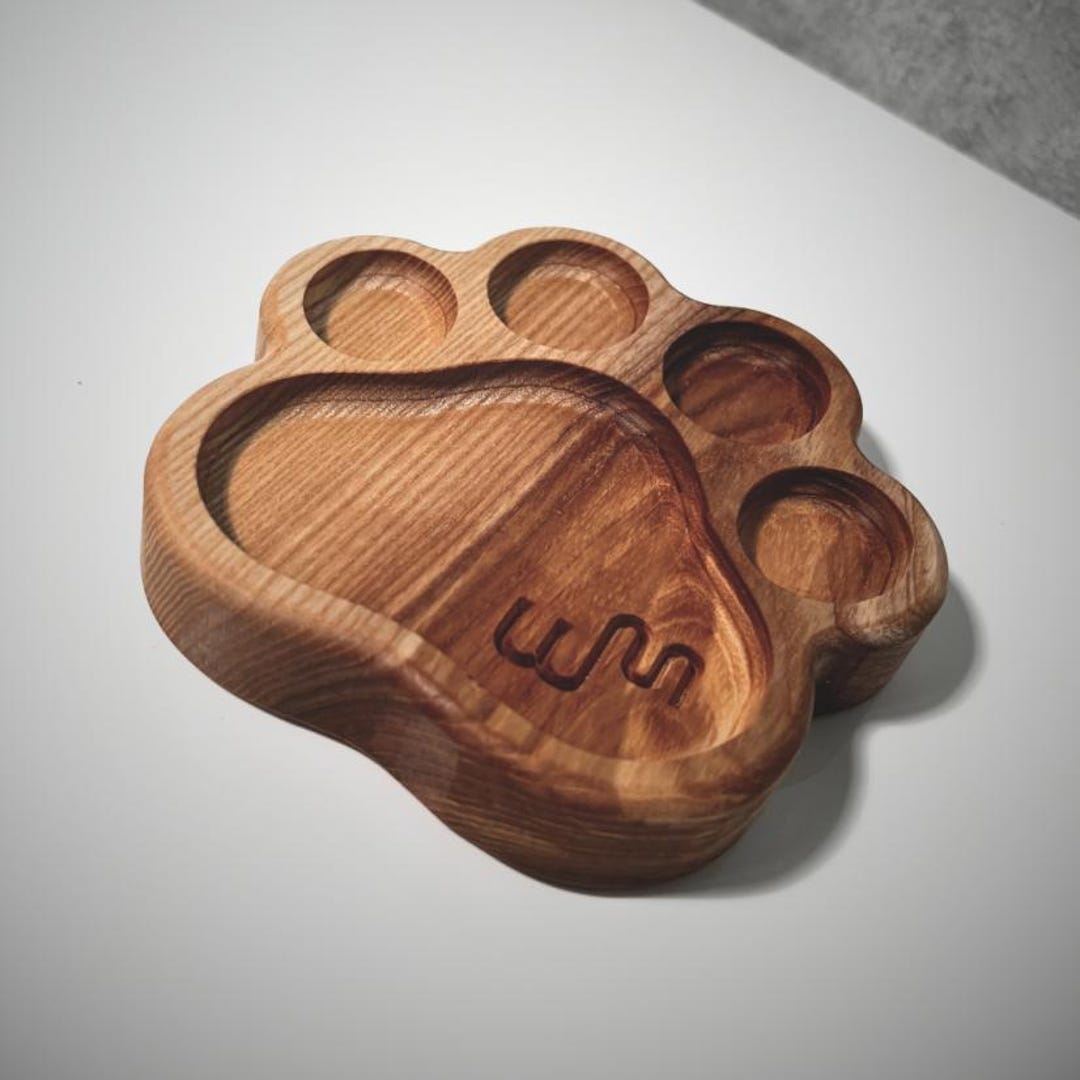 Cute Paw Print Wooden Snack Tray | Scandinavian Inspired Minimalistic ...