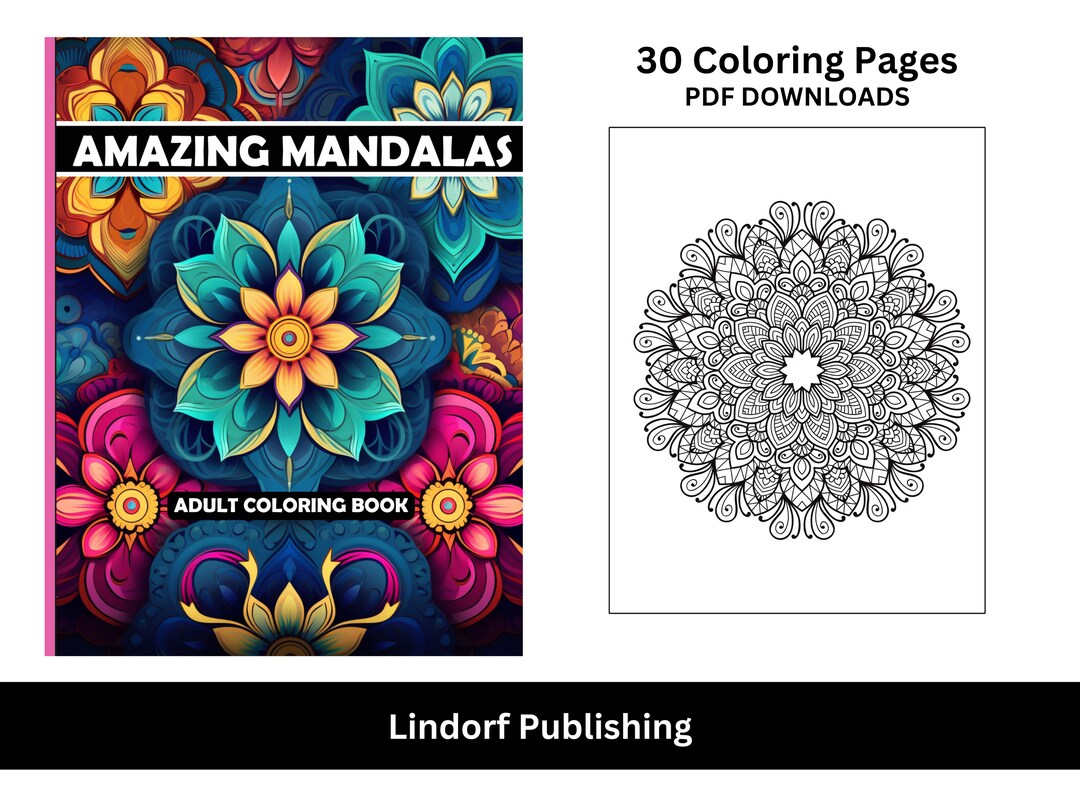Amazing Mandalas Ib Volume II Coloring Book for Adults - Etsy