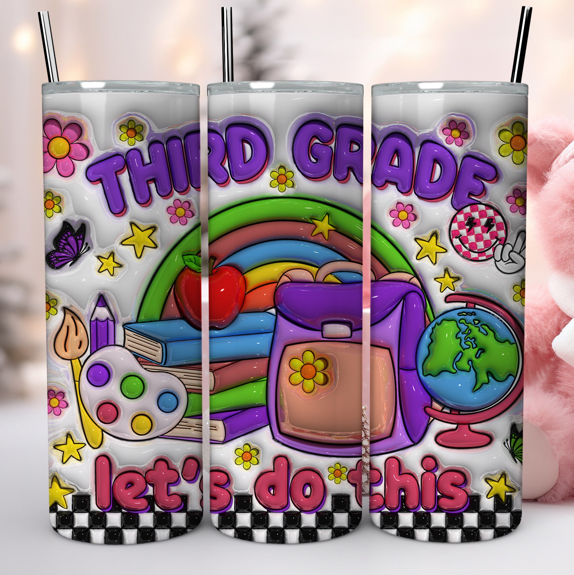 3D Inflated Third Grade Let's Do This Tumbler Wrap3d - Etsy