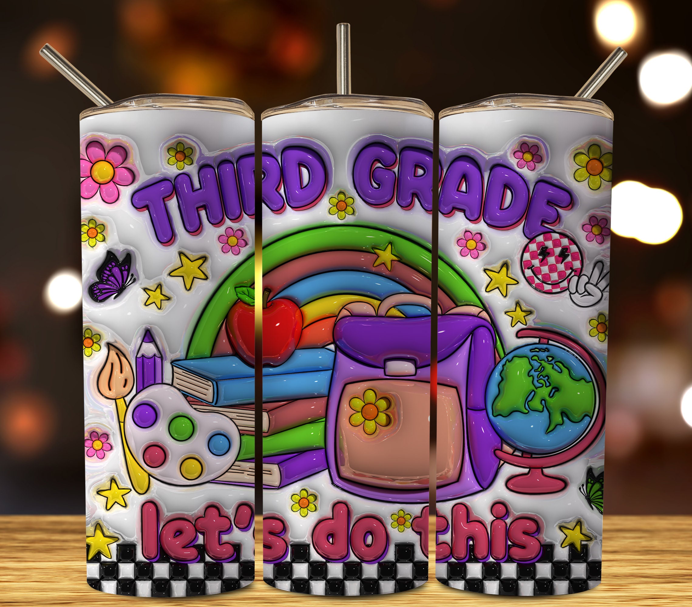 3D Inflated Third Grade Let's Do This Tumbler Wrap3d - Etsy