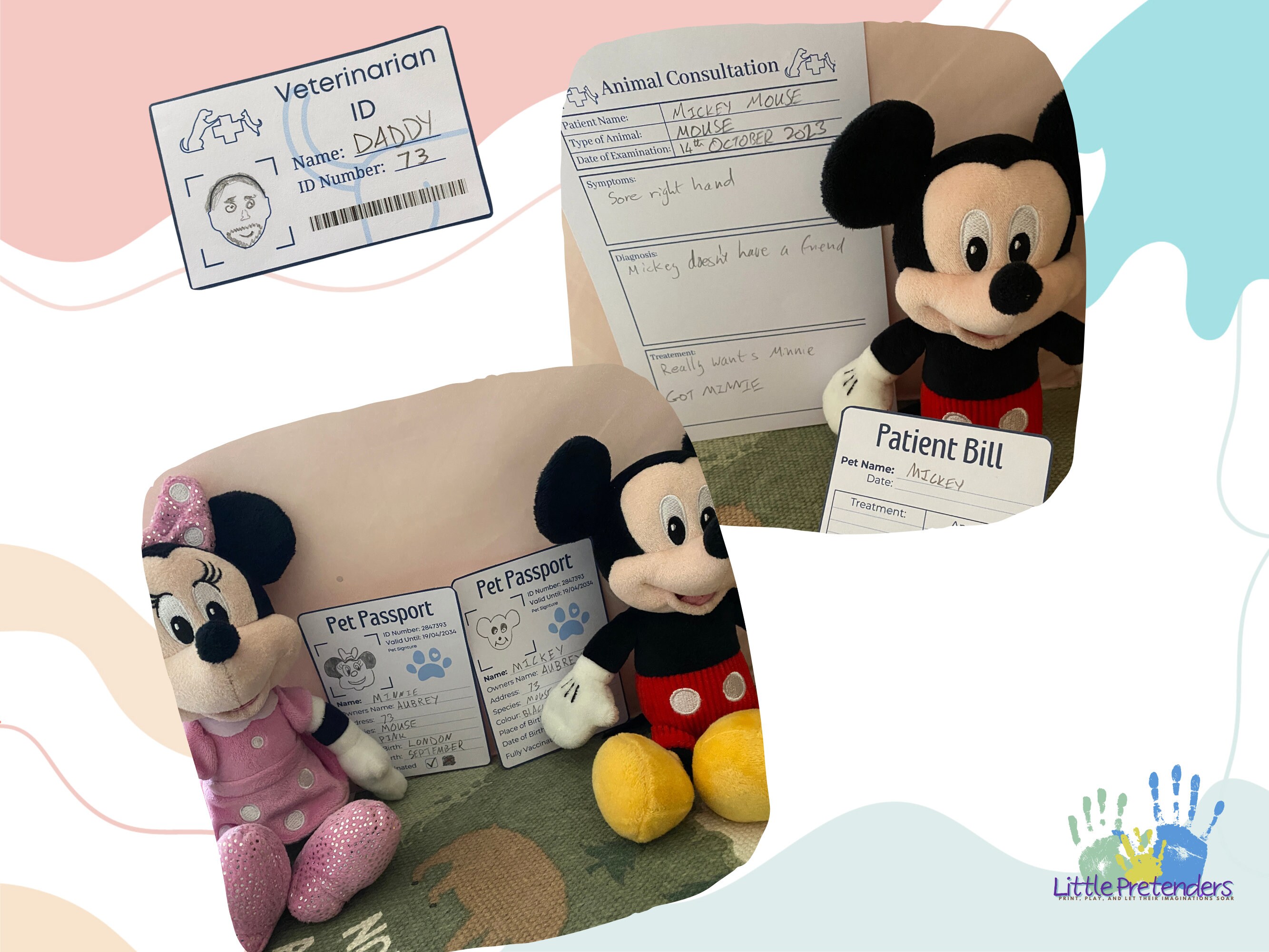 Vet Dramatic Play Printable, Kids Animal Hospital Role Play, Preschool ...