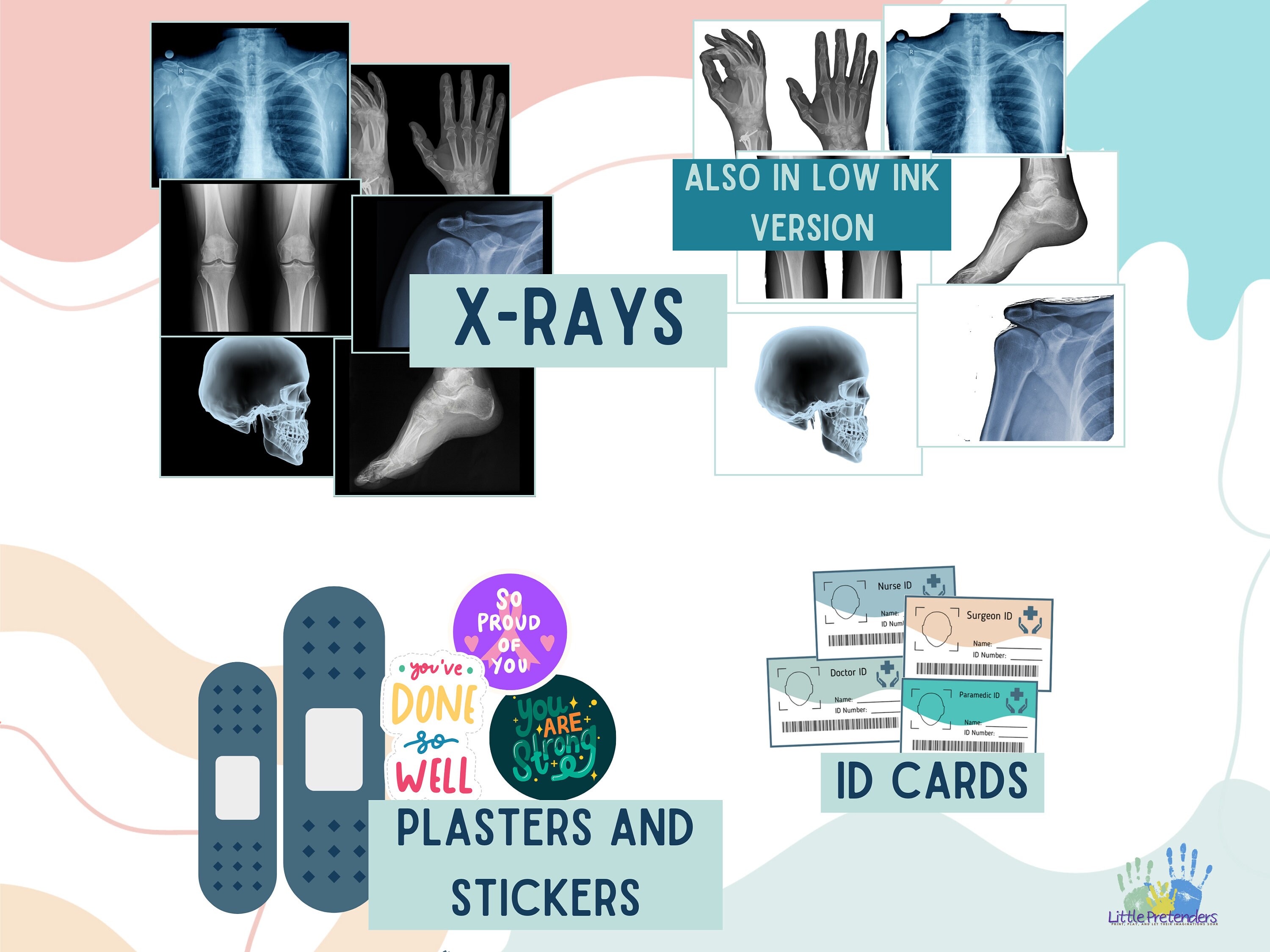 Hospital Dramatic Play Set - Role Play Printable, Kids Pretend Play ...