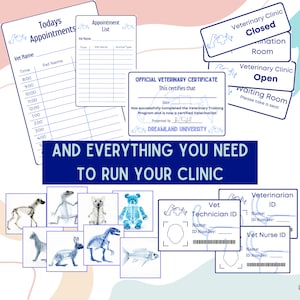 Vet Dramatic Play Printable, Kids Animal Hospital Role Play, Preschool ...