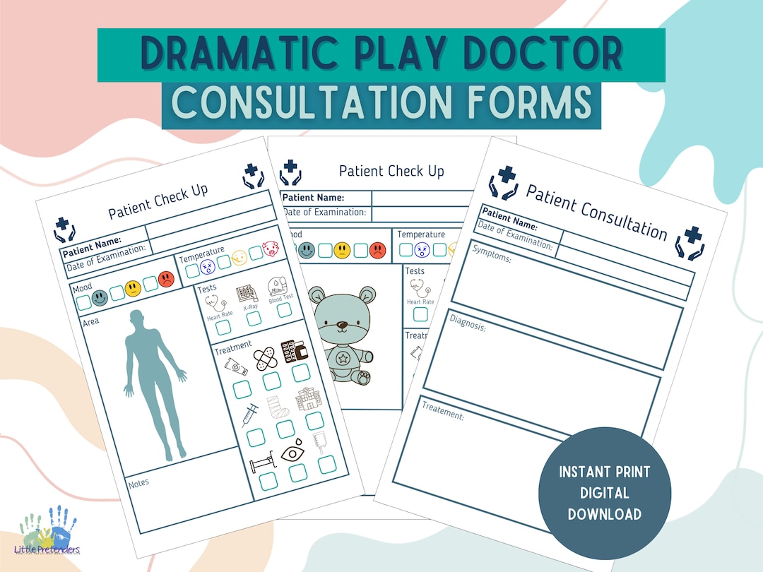 Doctors Consultation Forms for Dramatic Play - Role Play Printable ...