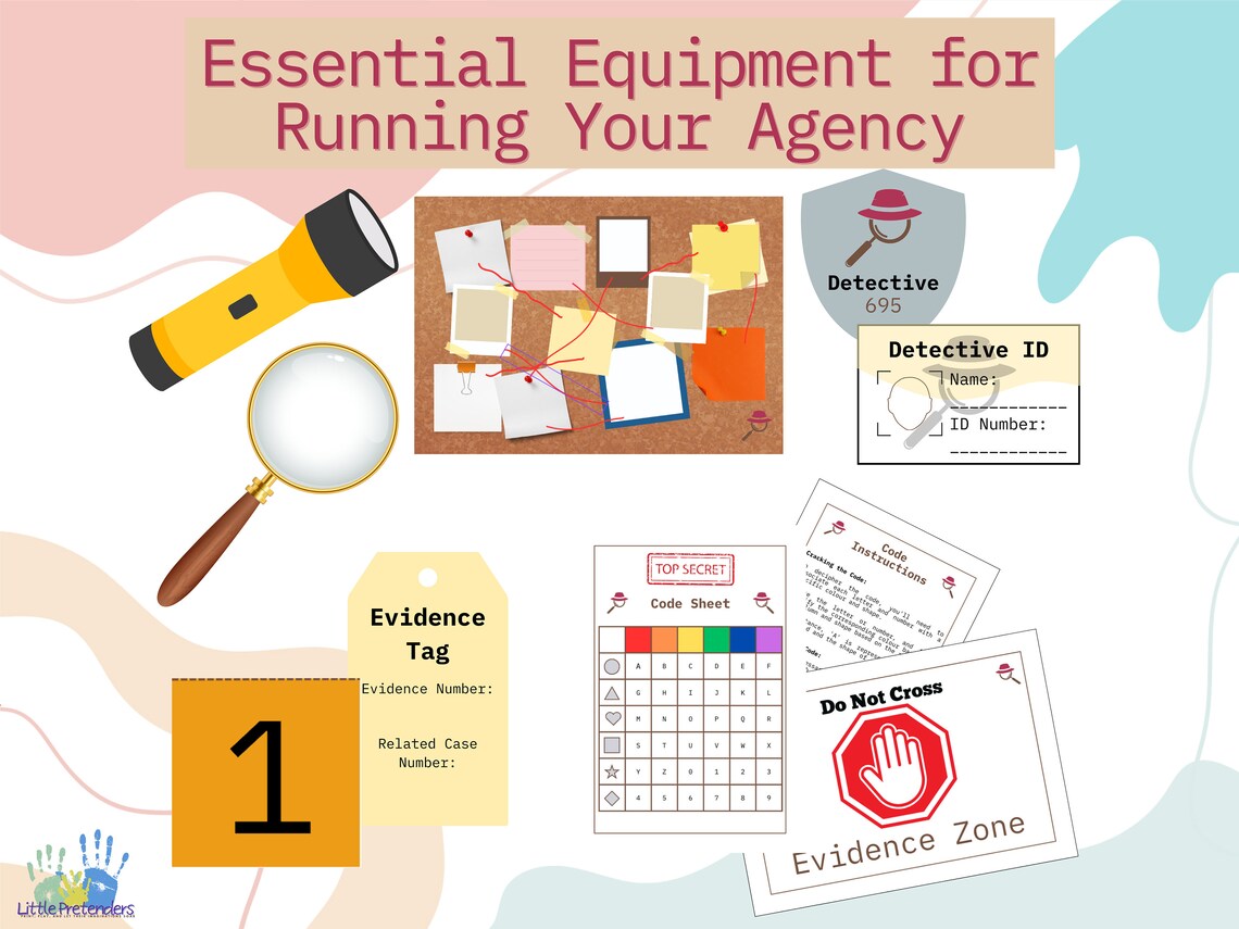 Detective Dramatic Play Set - Digital Download - Pretend Play, Role ...