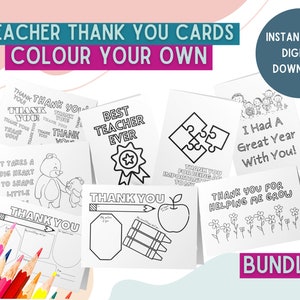 PRINTABLE Teacher Thank You Cards Colouring Pages Printable Cards ...