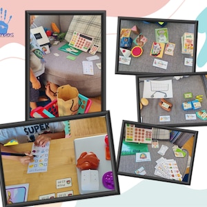 Kids Dramatic Play Grocery Supermarket Set - Printable Role Playing ...