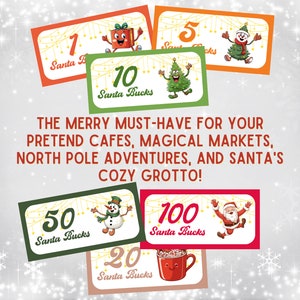 Printable Christmas Play Money: Santa Bucks - North Pole Money ...