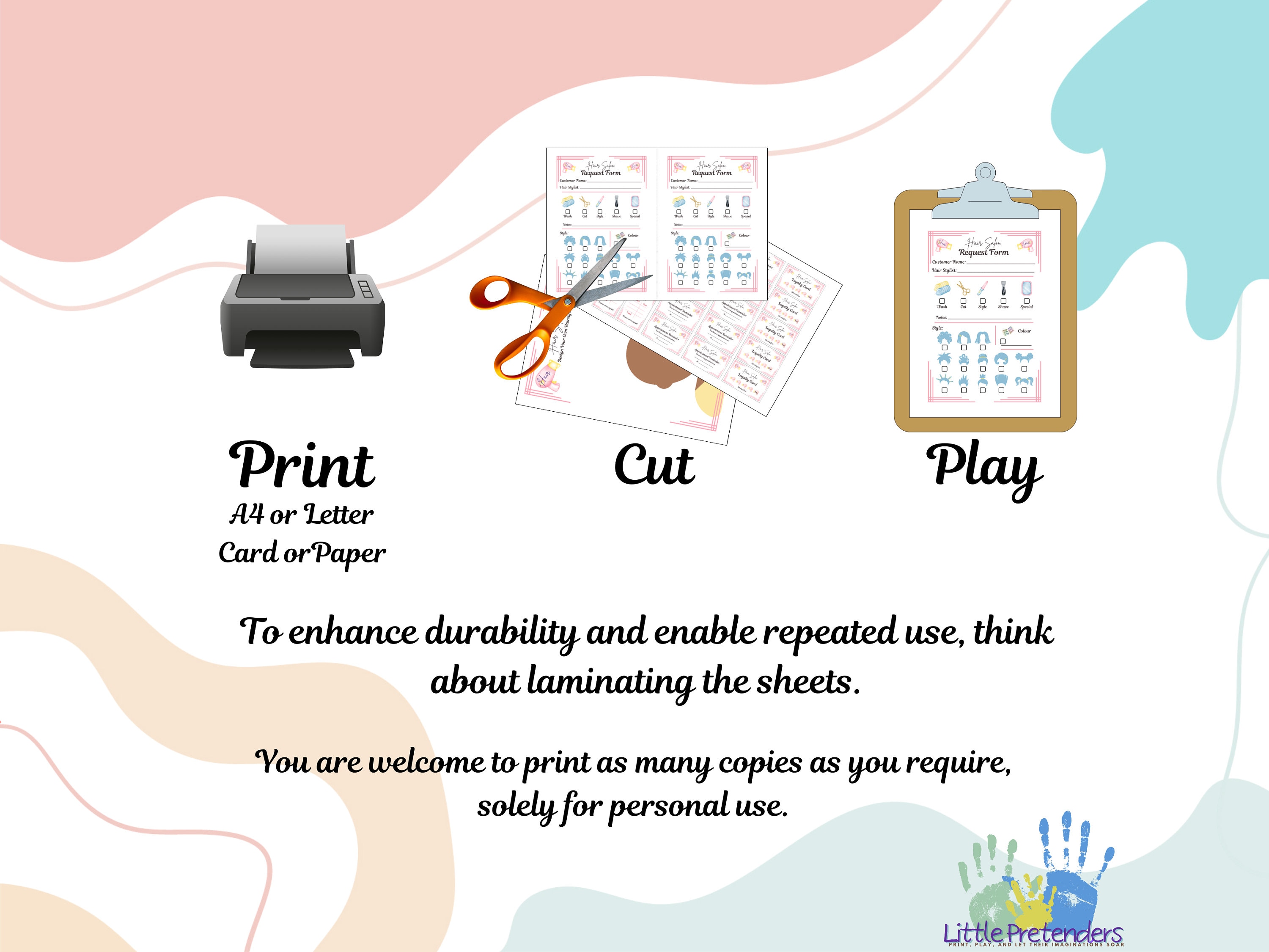 Hair Salon Dramatic Role Play Set - Childrens Digital Pretend Beauty ...