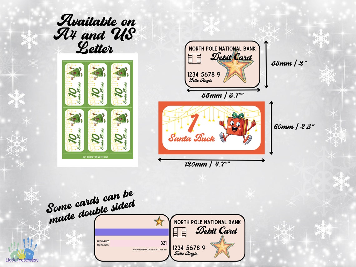 Printable Christmas Play Money: Santa Bucks - North Pole Money ...