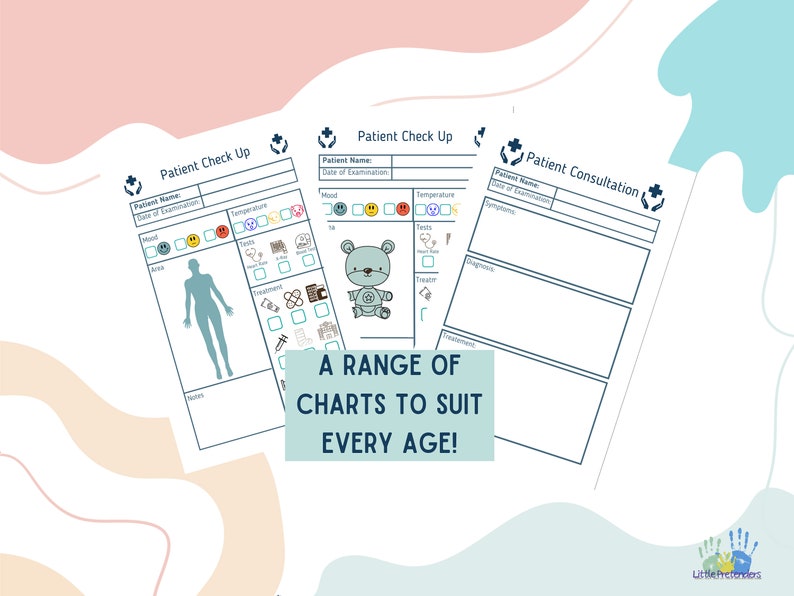 Hospital Dramatic Play Set - Role Play Printable, Kids Pretend Play ...