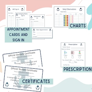 Hospital Dramatic Play Set - Role Play Printable, Kids Pretend Play ...