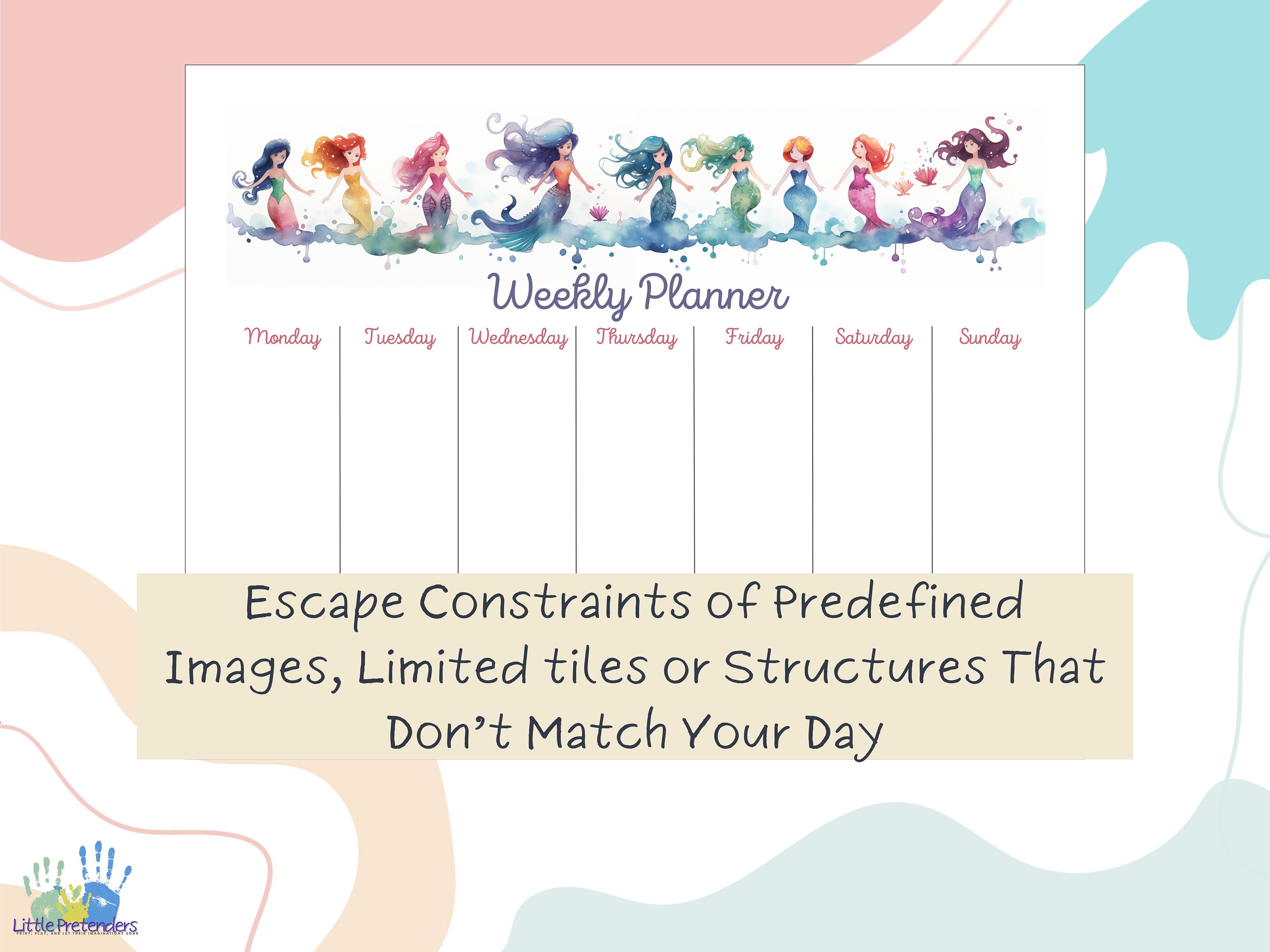 Printable Weekly Planner for Kids Flexible Childrens Weekly Routine ...