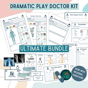 Hospital Dramatic Play Set Role Play Printable, Kids Pretend Play ...