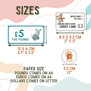 Printable Play Money Animal Currency - Dollars, Pounds, Euros ...
