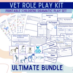 Vet Dramatic Play Printable, Kids Animal Hospital Role Play, Preschool ...