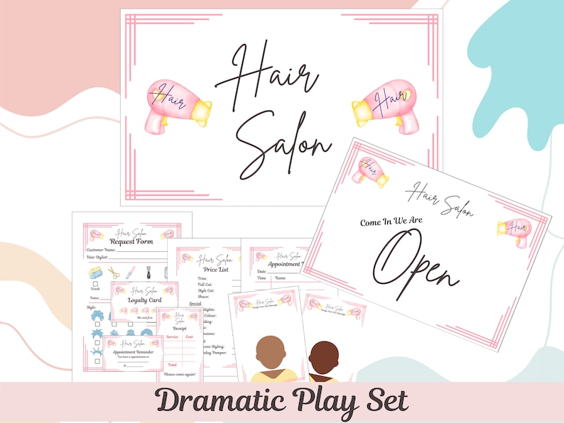 Hair Salon Dramatic Role Play Set - Childrens Digital Pretend Beauty ...