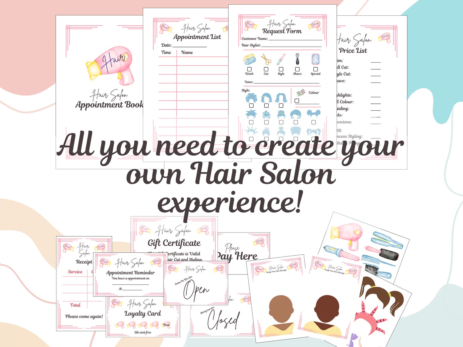 Hair Salon Dramatic Role Play Set - Childrens Digital Pretend Beauty ...