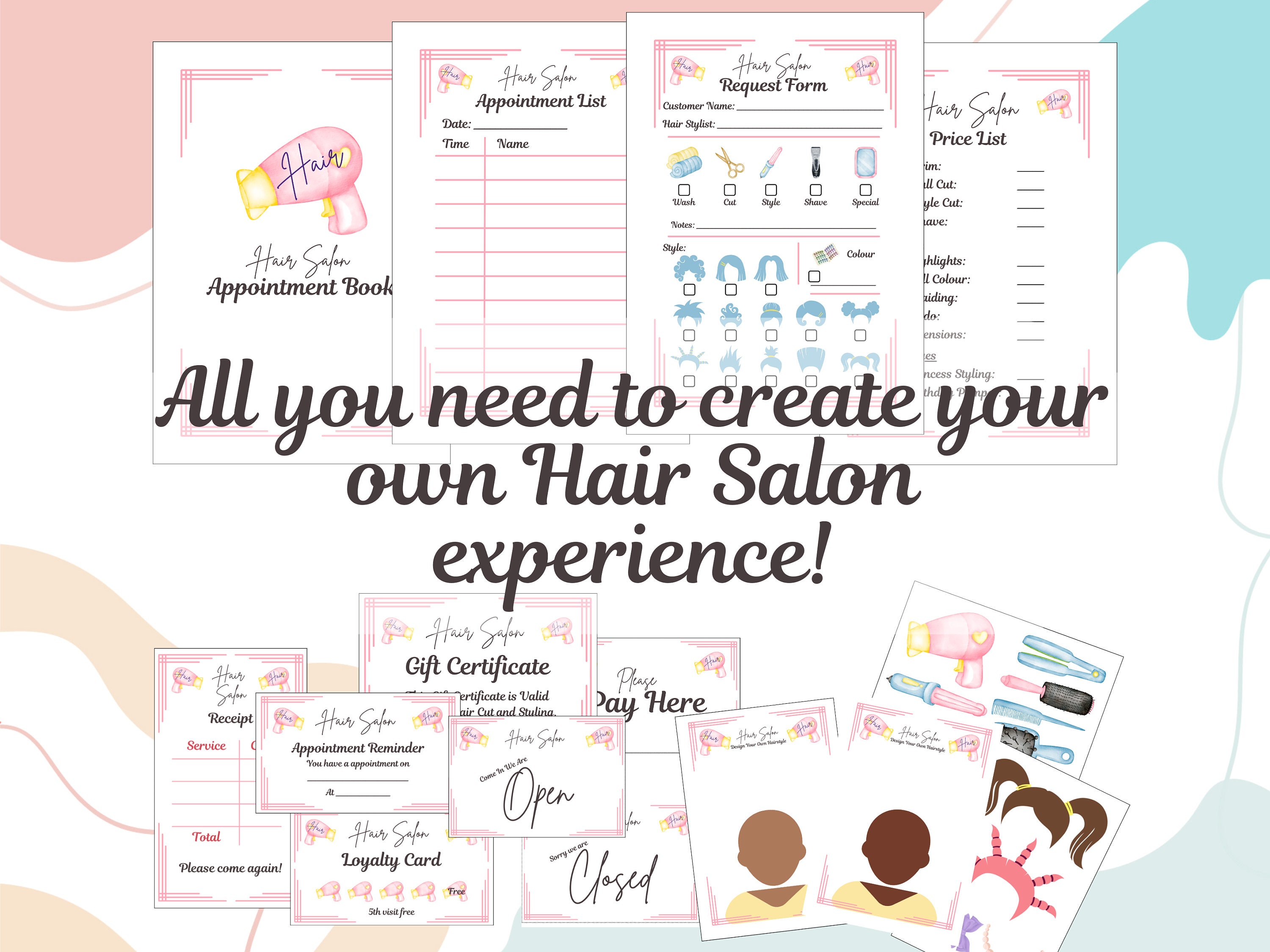 Hair Salon Dramatic Role Play Set - Childrens Digital Pretend Beauty ...