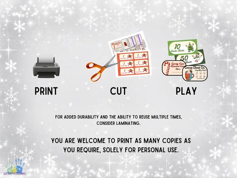 Printable Christmas Play Money: Santa Bucks - North Pole Money ...