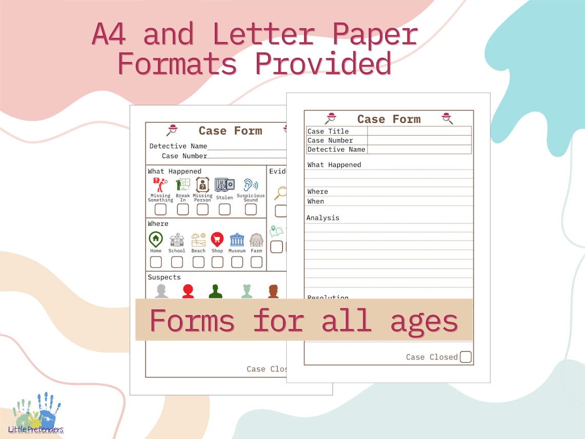 Detective Dramatic Play Set - Digital Download - Pretend Play, Role ...