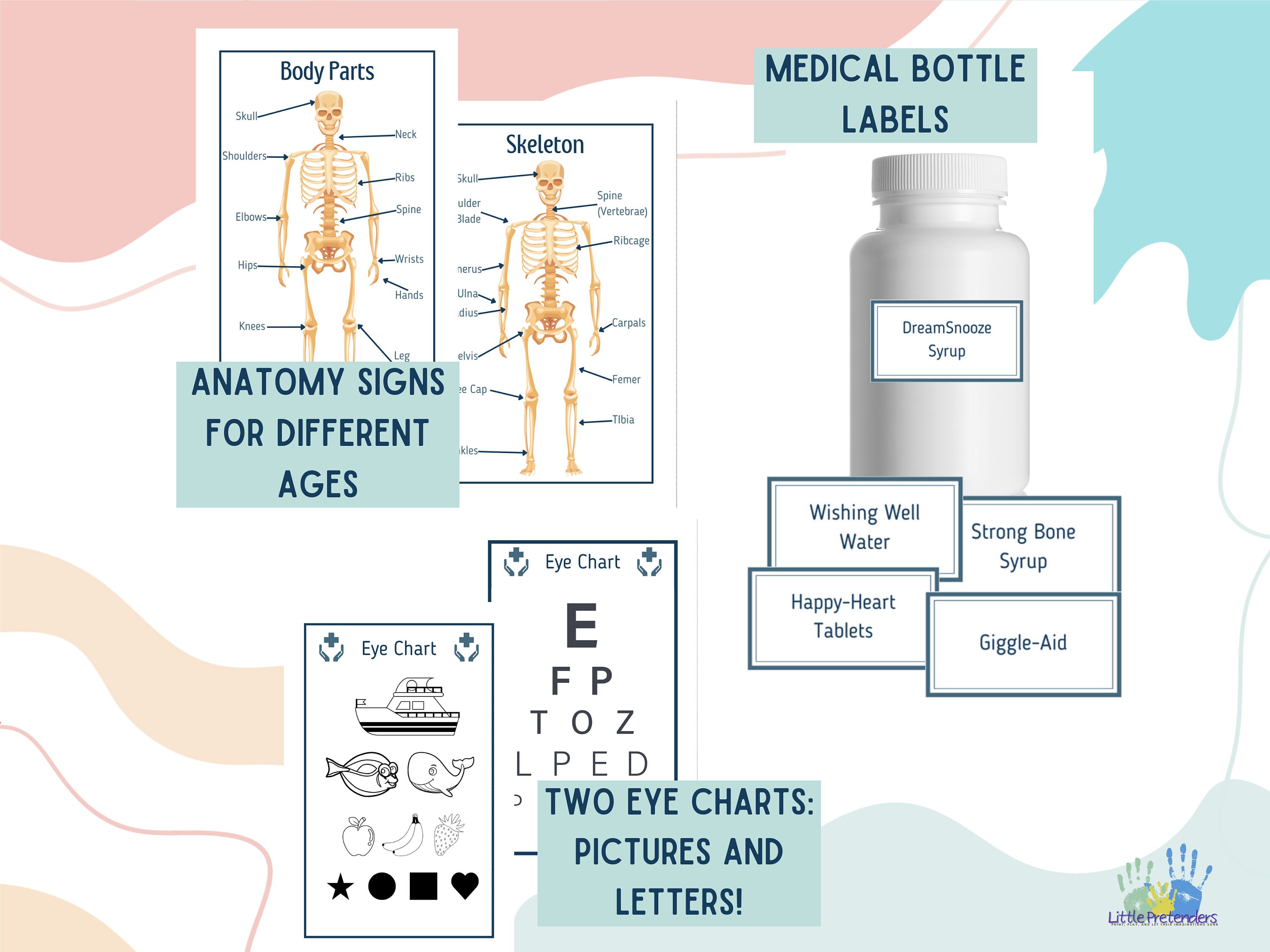 Hospital Dramatic Play Set - Role Play Printable, Kids Pretend Play ...