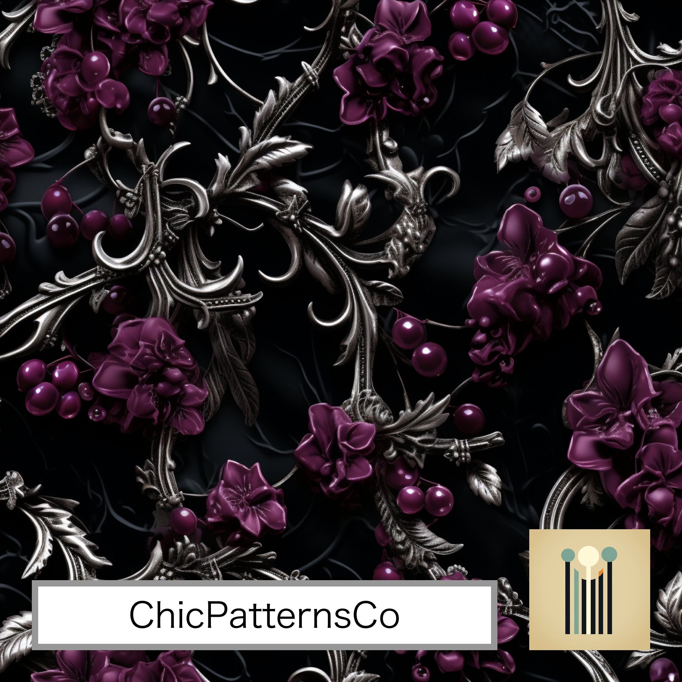 Opulent Thorned Legacy Gothic Vine Pattern 2 - Etsy