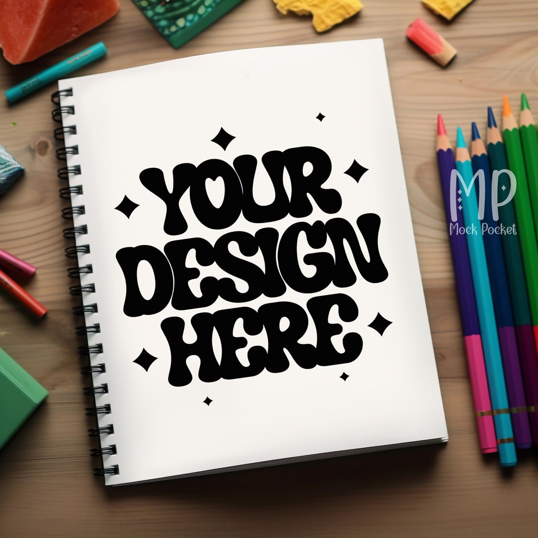 Colouring Book Mockup With Customizable Page, Add Your Own Design ...