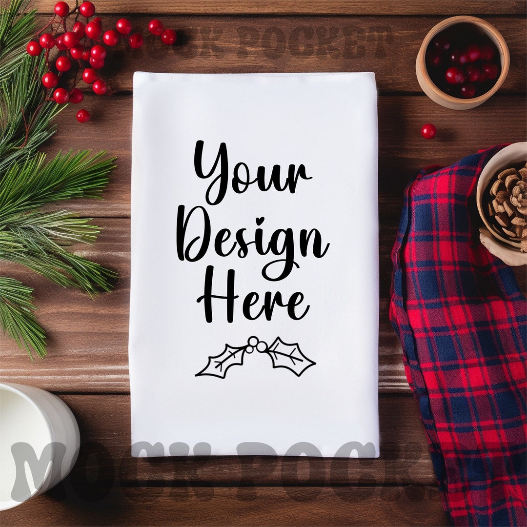 Blank Linen Kitchen Towel Flour Sac Mock Up White Towel - Etsy