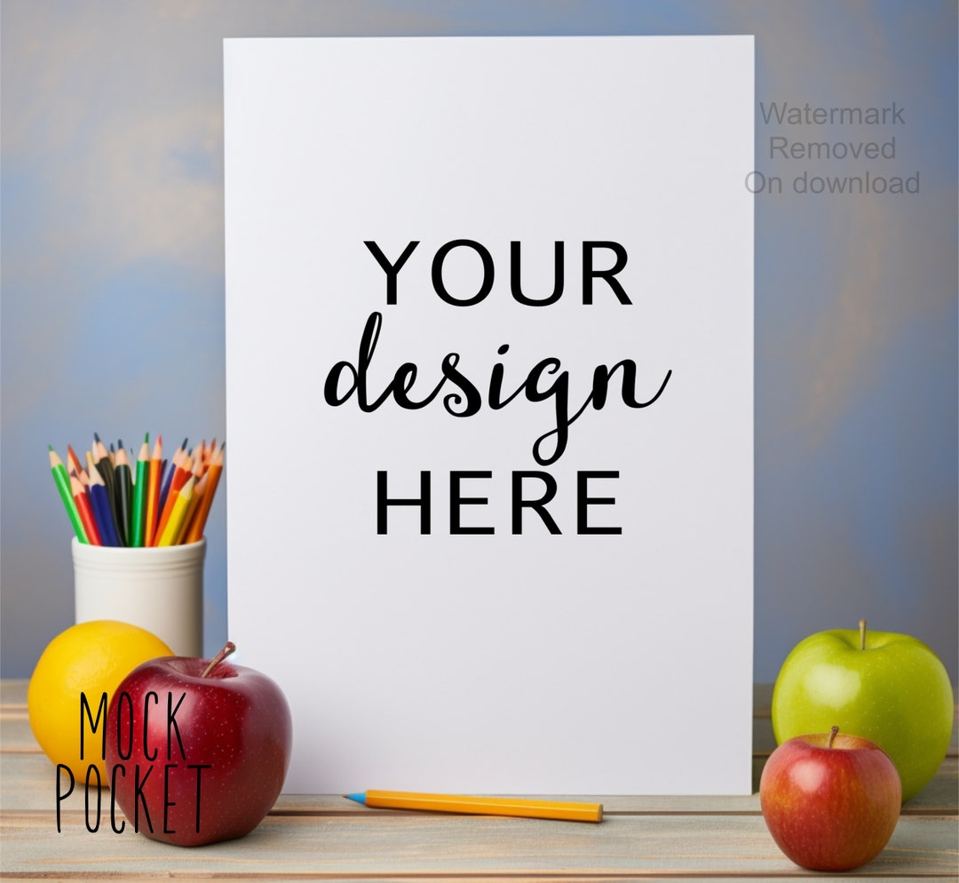 Teacher Mock up Card, Classroom Preschool Nursery College Mock Up ...
