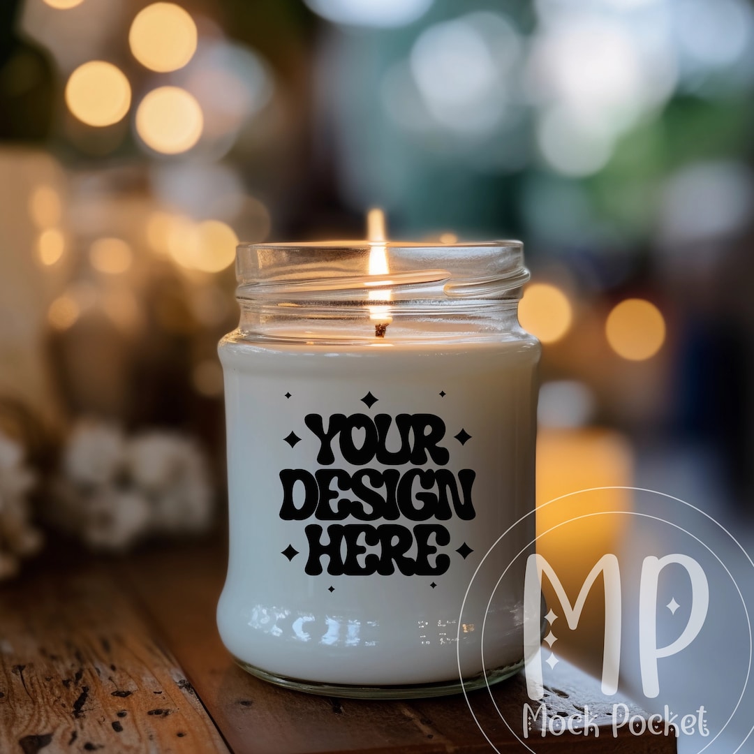 Dreamy Candle Mockup, White Candle Mockup, Styled Stock Photography ...