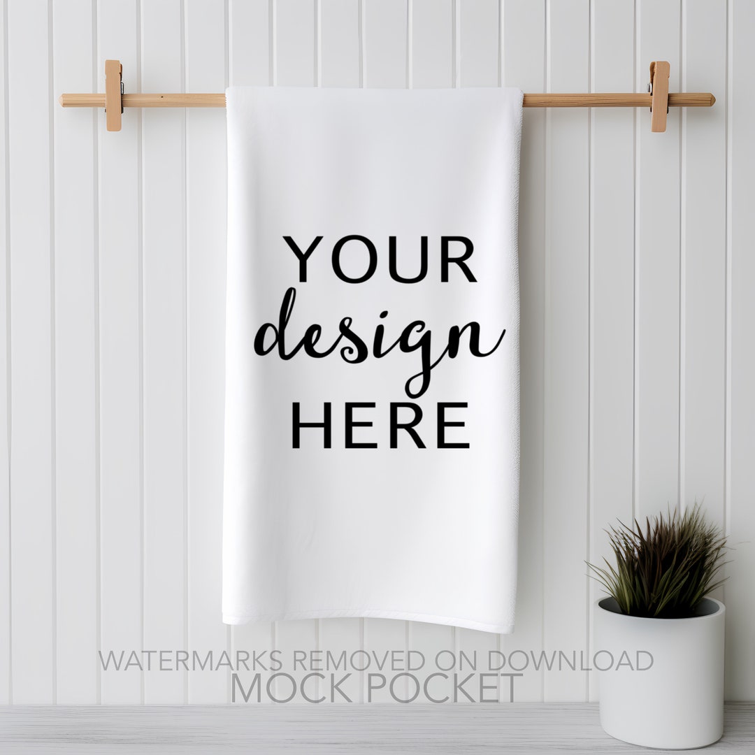 Blank Towel Mockup, Photo of Towel, Towel Stock Photo, Styled Photo ...