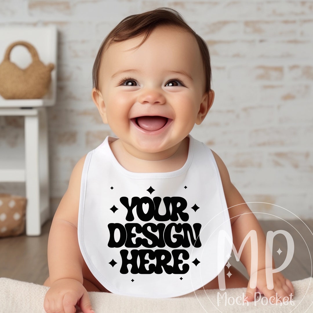 Baby Bib Mockup Bib Mock up Baby Mock-up Gender Neutral Mock up Baby Mockup Stock Photography ...
