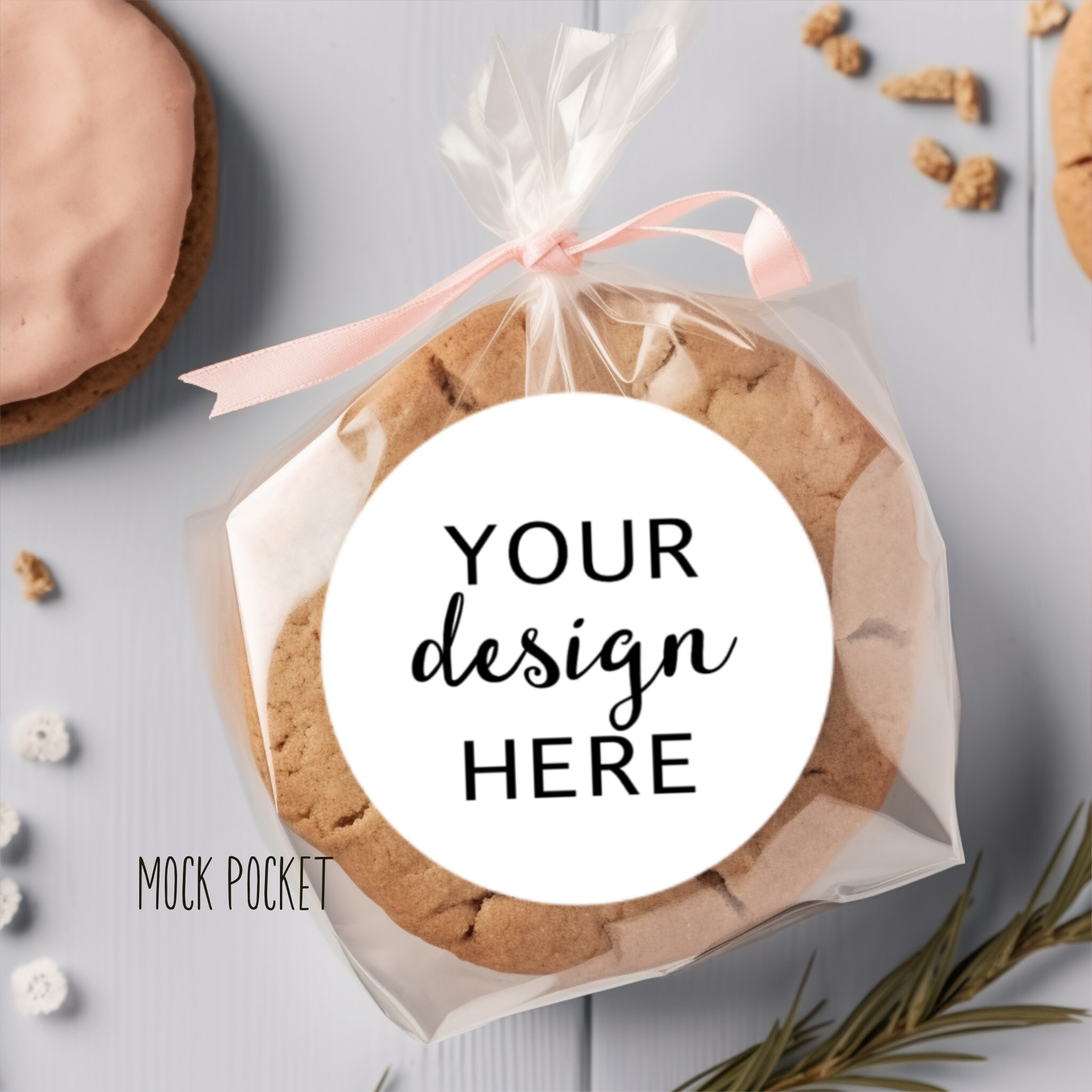 Round Tag Mockup Sticker Label Mockup Cookie Mockup Favor - Etsy