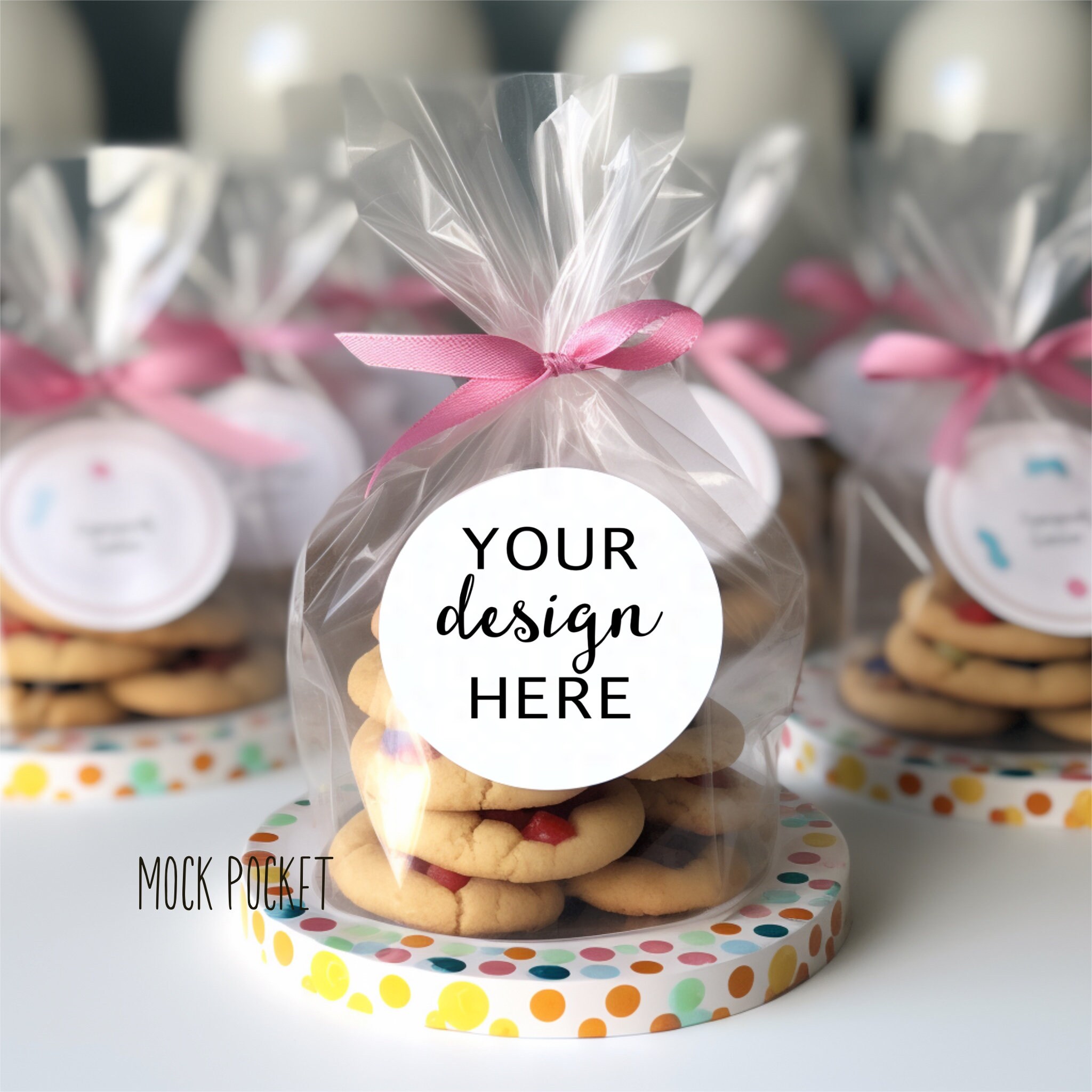 Round Tag Mockup Sticker Label Mockup Cookie Mockup Favor - Etsy