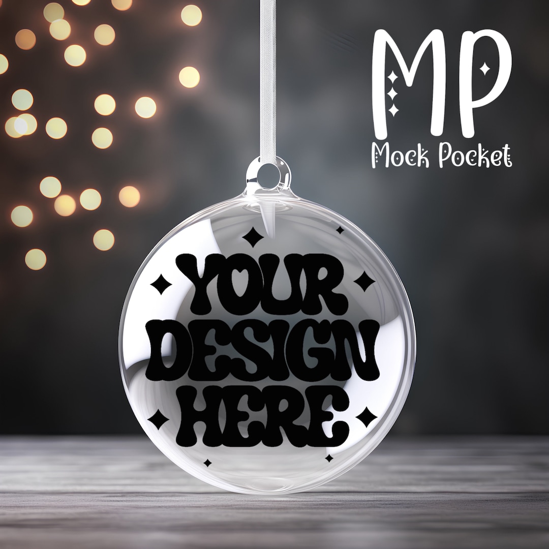 Glass Transparent Christmas Bauble Ornament Round Bauble Plain White ...